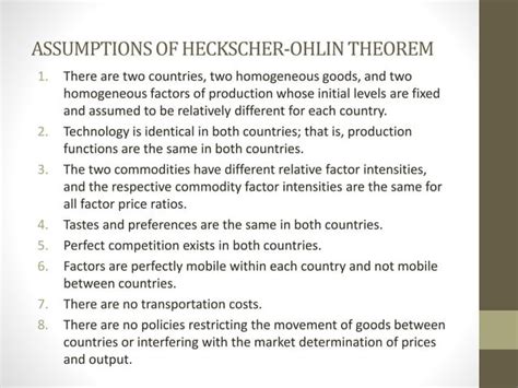 Hecksher Ohlin Theory Pptx Business Business And Finance