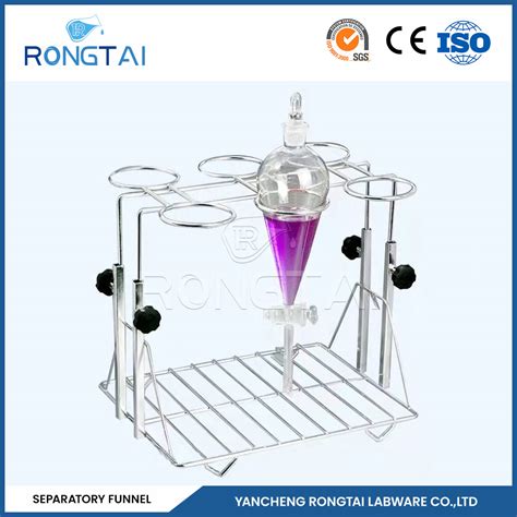 Rongtai Laboratory Glassware Manufacturing Separating Funnel 500ml China Amber Separatory Funnel