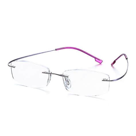Flexible Ultralight Rimless Memory Titanium Magnetic Reading Glasses