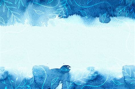 수채화 파란색 배경 무료 벡터
