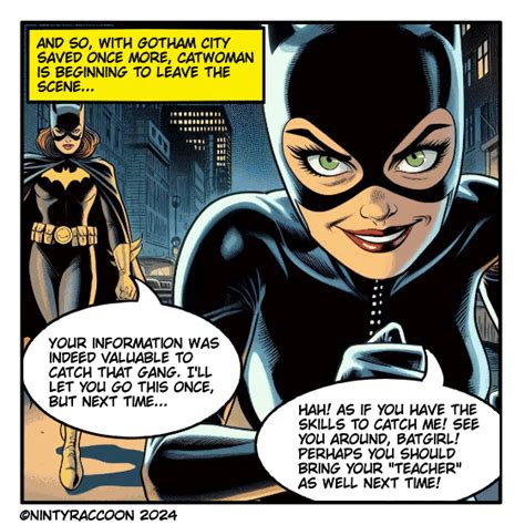Batgirl And Catwoman [fake Comic Panel ] By Nintyraccoon On Deviantart