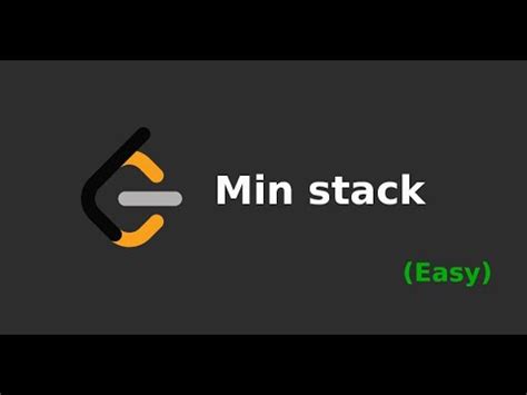 Leetcode Min Stack YouTube