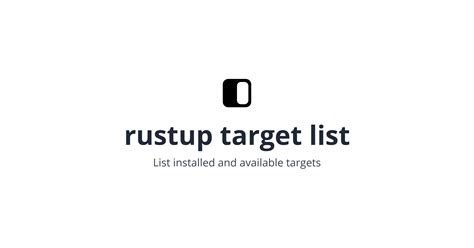 Rustup Target List Fig