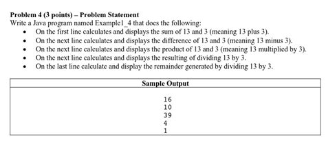 solved problem 4 3 points problem statement write a java