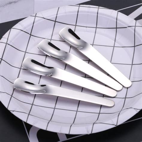 1pc Stainless Steel Ice Cream Yogurt Dessert Spoon Stirring Kitchen