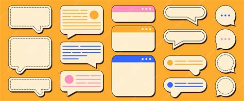 Premium Vector Shapes Abstract Message Windows Circles And Rectangles Linear Figures Many