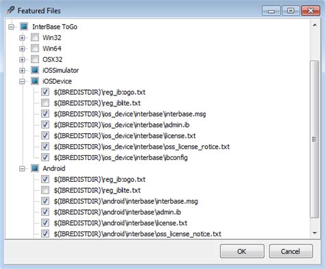 IBToGo Test Deployment トライアル版のための一般ライセンス InterBase