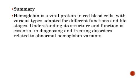 Definition And Types Of Hemoglobin Hbpptx