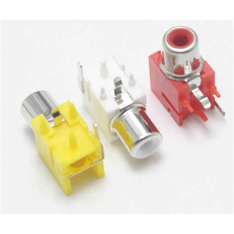 Rca Red Pcb Panel Mount Female Av Jack 3 Pack For Audio And Video