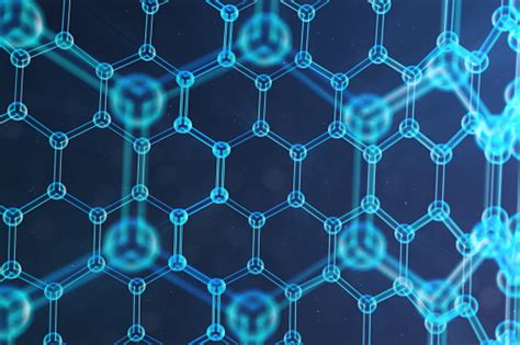 3d 그림 나노기술 적 열 하는 6 각형 기하학적 양식 클로즈업 개념 그래 핀의 원자 구조 개념 그래 분자 구조 과학 그림 석탄에 대한 스톡 사진 및 기타 이미지 Istock
