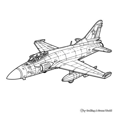 Fighter Jet Coloring Pages Free And Printable Fighter Jet Cartoon