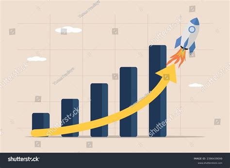 Exponential Growth Investment Wealth Income Increase Stock Vector