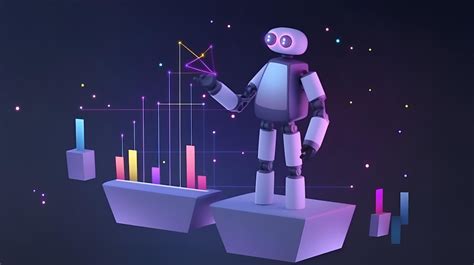 Premium Photo A Robot With A Barcode In The Background