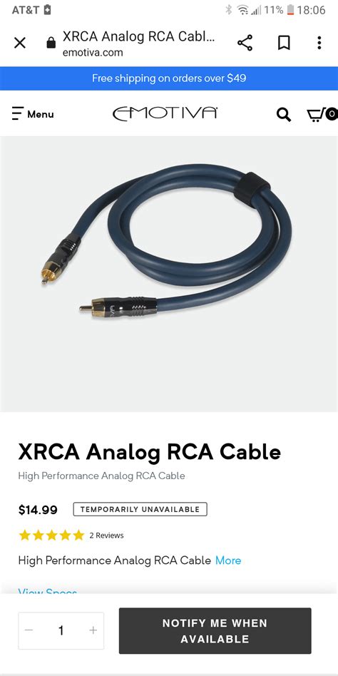 Product Search Male Rca To Male Rca Connecting Amplifier To AV Reciever R Hometheater