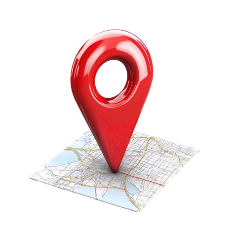 Red Location Pointer Symbolizing A Specific Address On A Map In A