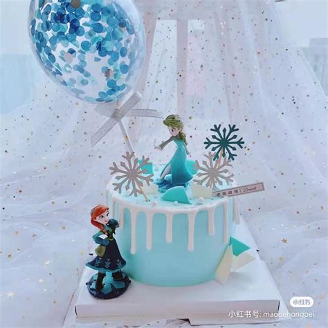 冰雪奇缘Elsa Anna安娜艾莎蛋糕装饰玩偶创意生日蛋糕芭比娃娃 虎窝淘