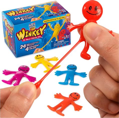 Stretchy Happy Man Toy Party Favors Bendy Toys Set Of 24 Perfect Stretchy Toys