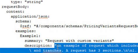 description from example element in swagger is not rendered in