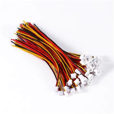 20 Pairs Micro Plug Wires Mini 1 25mm 3 Pin Plug Wires Male Female Connector Cables 100mm New
