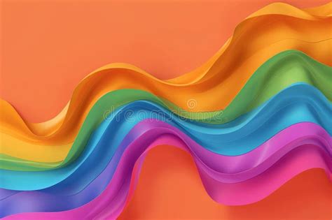 Happy Pride Day Card Features A Rainbow Flag 3d Abstract Vector