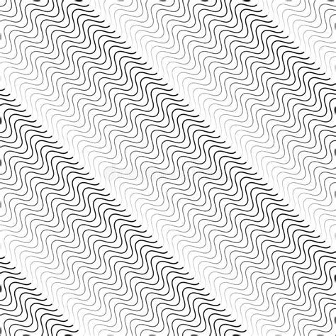 Wavy Diagonal Parallel Lines Seamless Repeatable Monochrome Pa Stock Vector Illustration Of