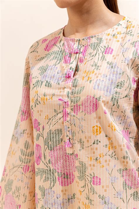 1 Piece Printed Lawn Shirt Verdant Grid Unstitched Beechtree