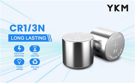 Amazon.com: YKM CR1/3N 3V Lithium Batteries CR 1/3N DL1/3N CR-1/3N 2L76 ...