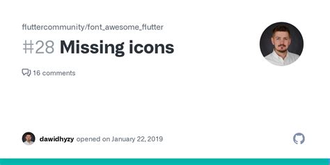 missing icons · issue 28 · fluttercommunity font awesome flutter · github