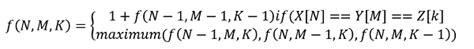 longest common subsequence of three strings