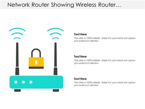 Network Router Showing Wireless Router And Internet Connectivity Templates Powerpoint