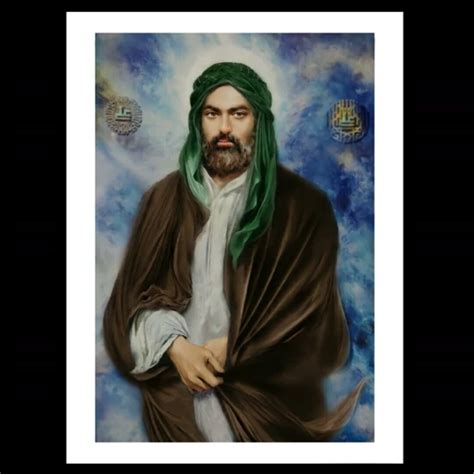 خرید و قیمت قاب عکس تمثال امام علی علیه السلام ابعاد بزرگ A3 شمایل