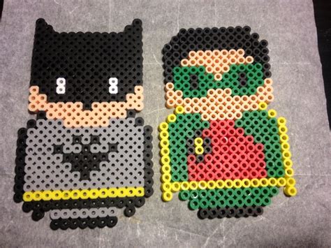 Batman And Robin Superhero Perler Bead Diy Crafts