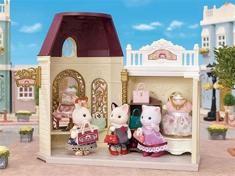 Calico Critters Fashion Playset Tuxedo Cat Dollhouse Playset With