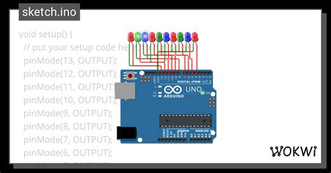 Led Blink Series Wokwi Esp32 Stm32 Arduino Simulator