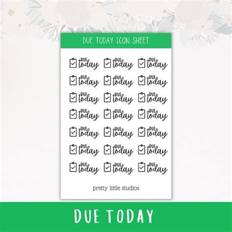 Assignment Due Sheet Etsy