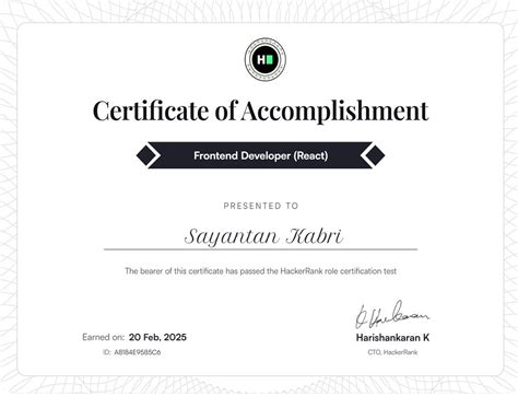 Sayantan Kabri On Linkedin Reactjs Frontenddevelopment Hackerrank