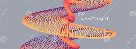 Sound Waves Big Data Visualization Array With Dynamic Particles Abstract Grid Design Stock