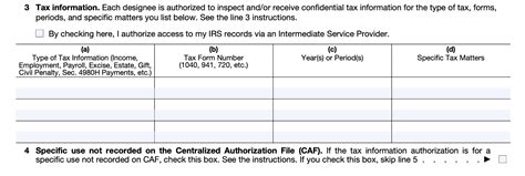 Irs Form 8821 Instructions Tax Information Authorization