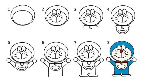 How To Draw A Cute Doraemon Step By Step Drawing Photos