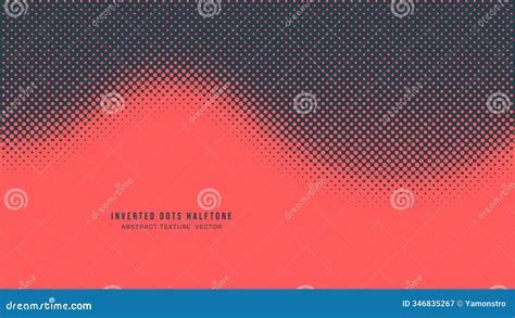 Inverted Dots Half Tone Pattern Wave Form Border Vector Red Black Abstraction Stock Illustration