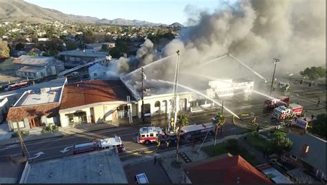 Fire At The Sub A Drones Eye View San Luis Obispo Tribune