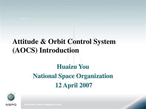 Ppt Attitude And Orbit Control System Aocs Introduction Powerpoint Presentation Id 306605
