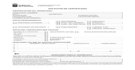 Solicitud De Certificado Gobierno De · Pdf Filede Conformidad Con Lo