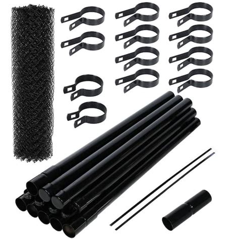 Aleko 6 Ft X 50 Ft 95 Aw Gauge Black Galvanized Steel Chain Link