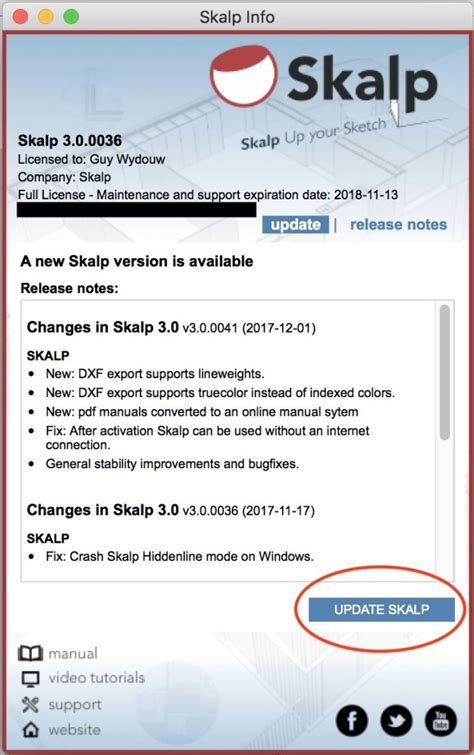 Updating To A New Skalp Version Skalp For Sketchup 30