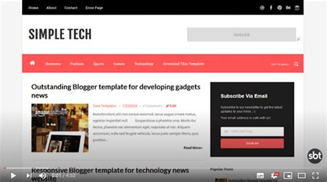 How To Setup Simple Tech Blogger Template