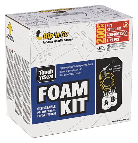 Touch N Seal Beige 28 Lb Container Size Insulating Spray Foam Sealant Kit 444a89