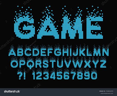 Pixel Retro Font Video Computer Game Stock Vector Royalty Free Shutterstock