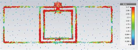 Simulated Current Distribution At 32 Ghz Of The Cascaded Coupled Ring Download Scientific