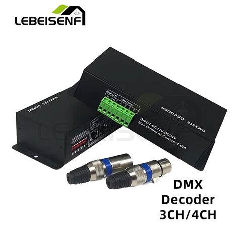 DMX Decoder RGB RGBW LED Channels A A Led DMX Decoder XLR Plug For RGB Led Dmx